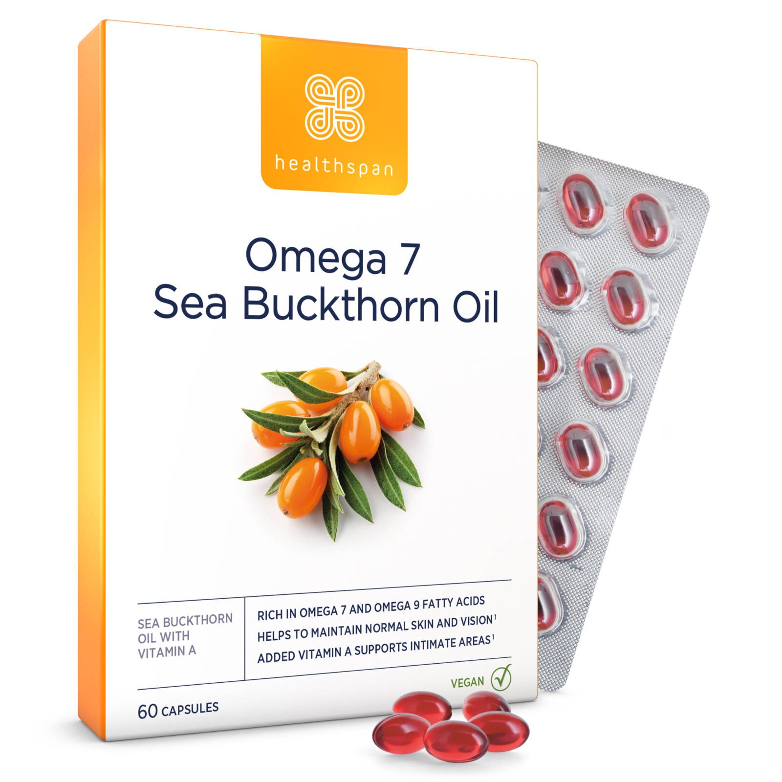 Healthspan Omega 7 Sea Buckthorn Oil 60 Capsules Rewards Monetha
